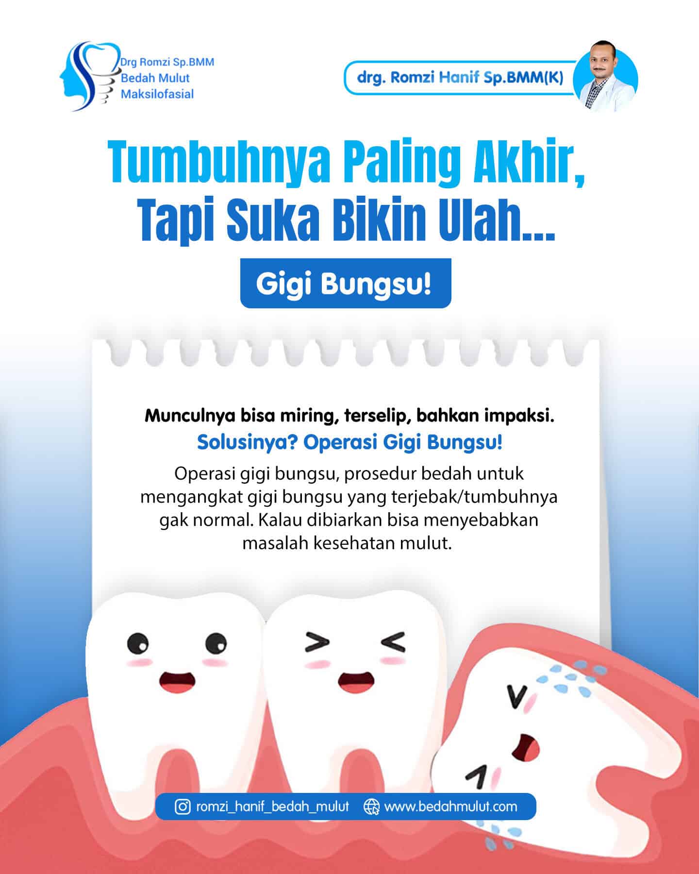 Operasi gigi bungsu solusi atasi gigi miring, impaksi, dan nyeri ...